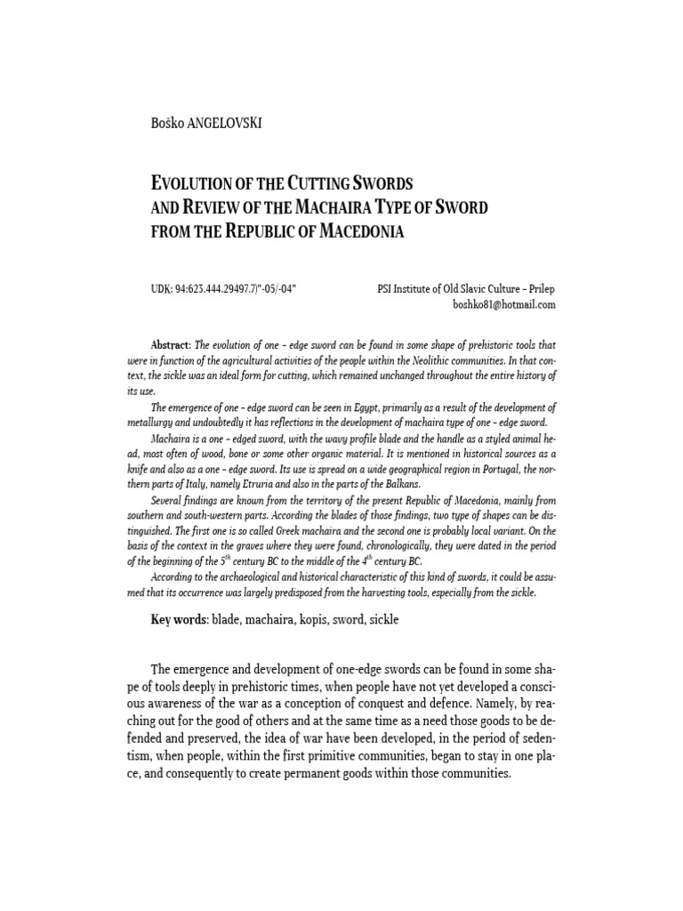 FAB 04.14 Angelovski, B. - Evolution of the Cutting Swords and Review ...