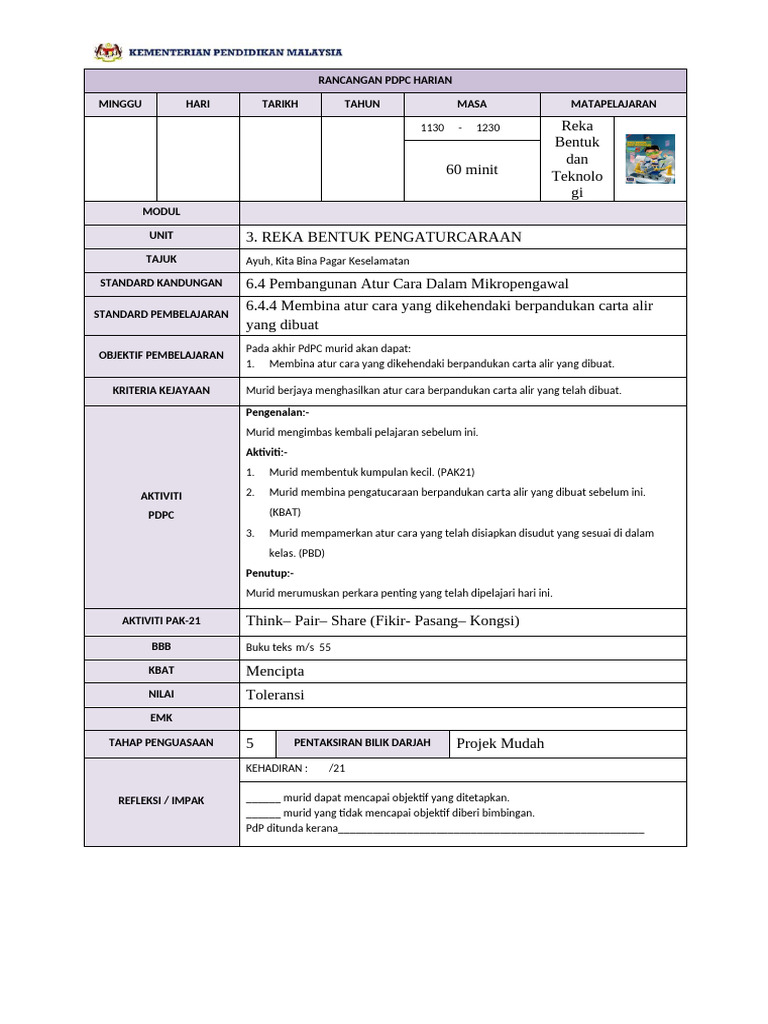 RPH RBT T5 SK | PDF | Komputer