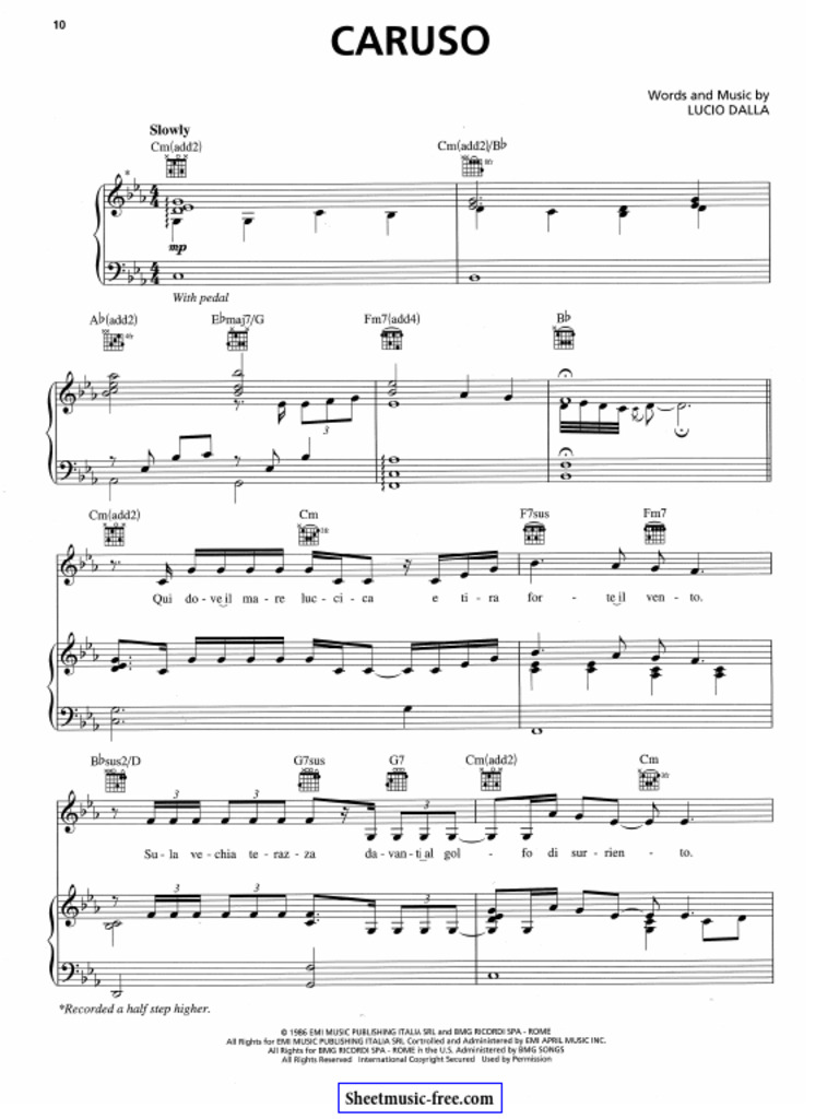 Caruso Partitura | PDF