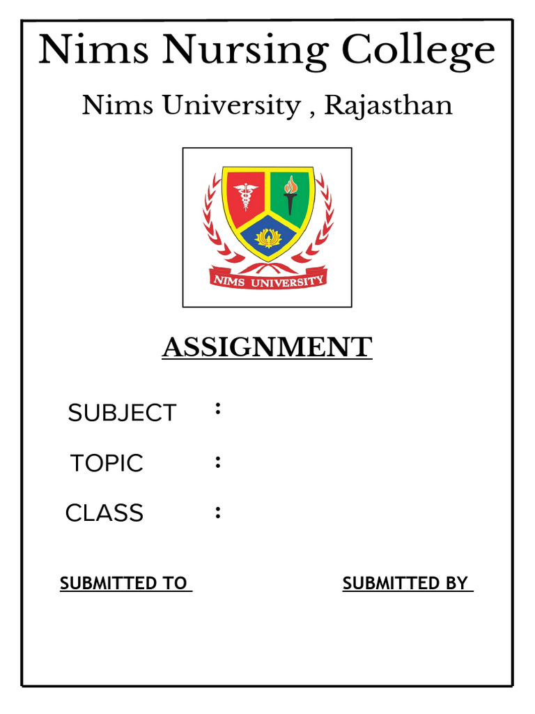 Assignment Front Page | PDF