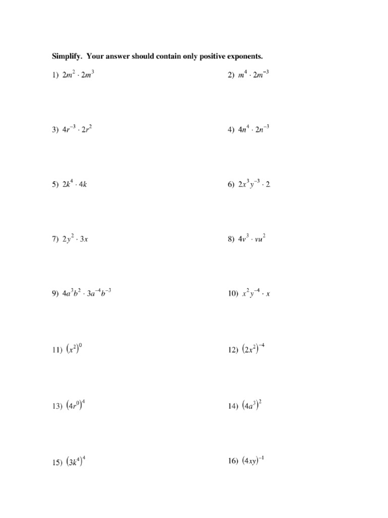 Simplifying Exponential Expression | PDF