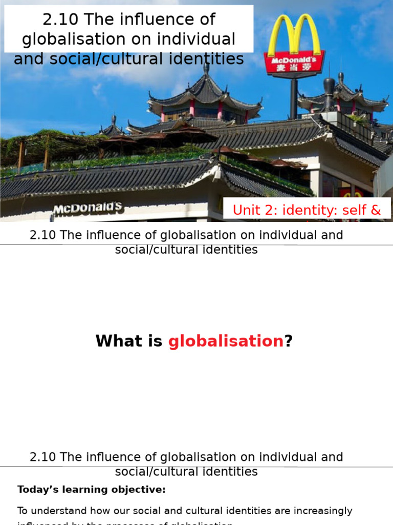2.10.the Influence of Globalisation On Individual and Social - Cultural Identities | PDF ...