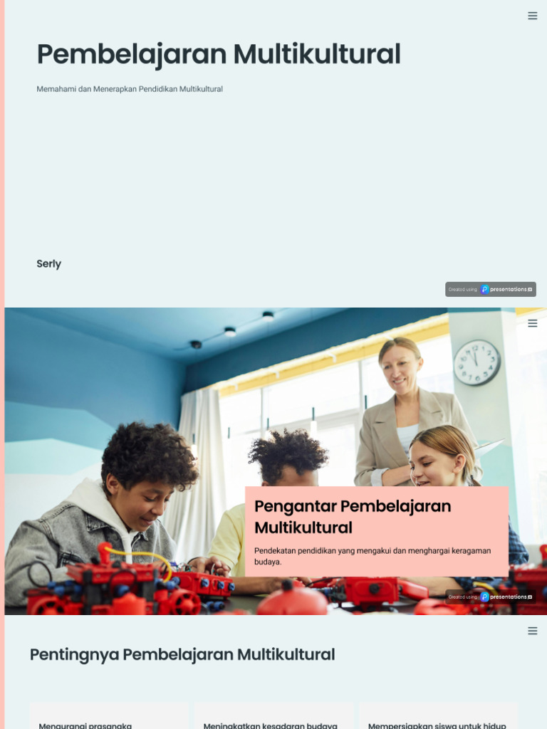 Pembelajaran Multikultural | PDF