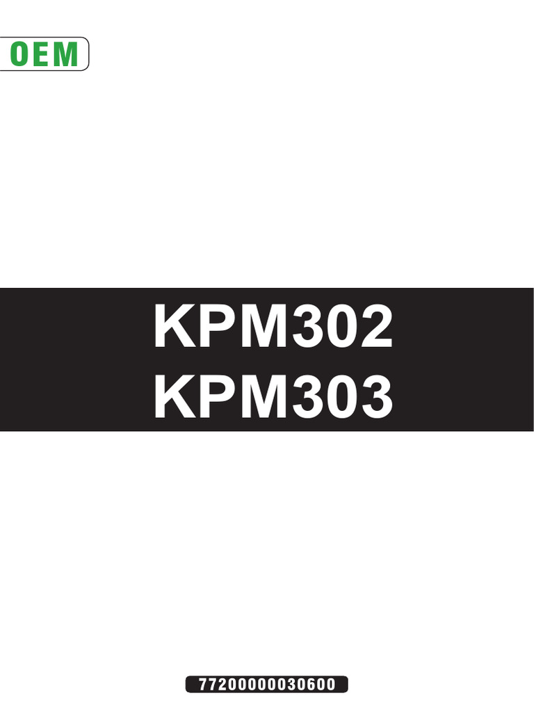 User Manual Kpm302 | PDF | Printer (Computing) | Power Supply