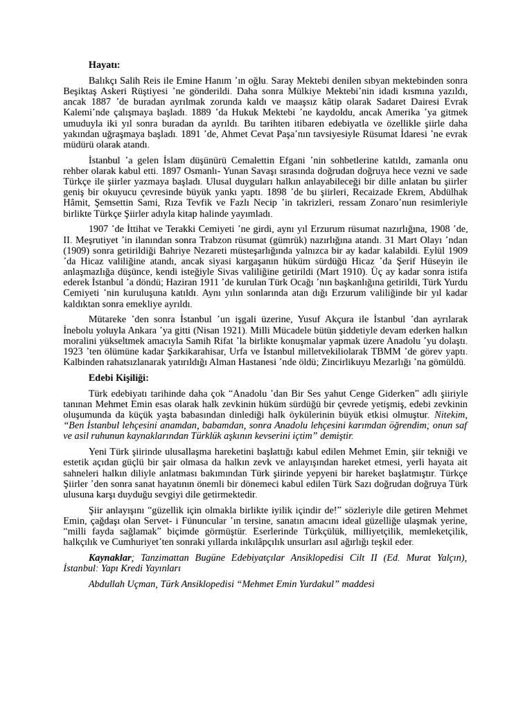 Mehmet Emin Yurdakul | PDF