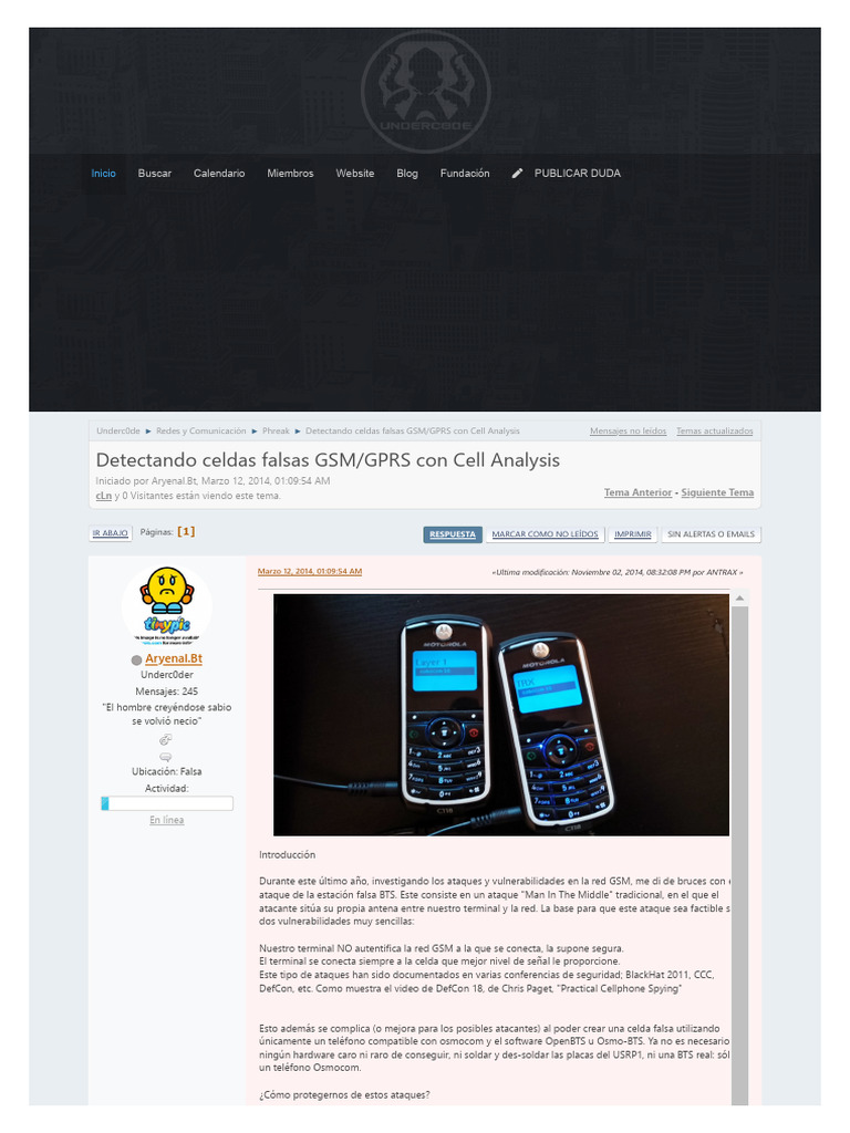 Detectando celdas falsas GSM_GPRS con Cell Analysis | PDF | Gsm | Telecomunicaciones