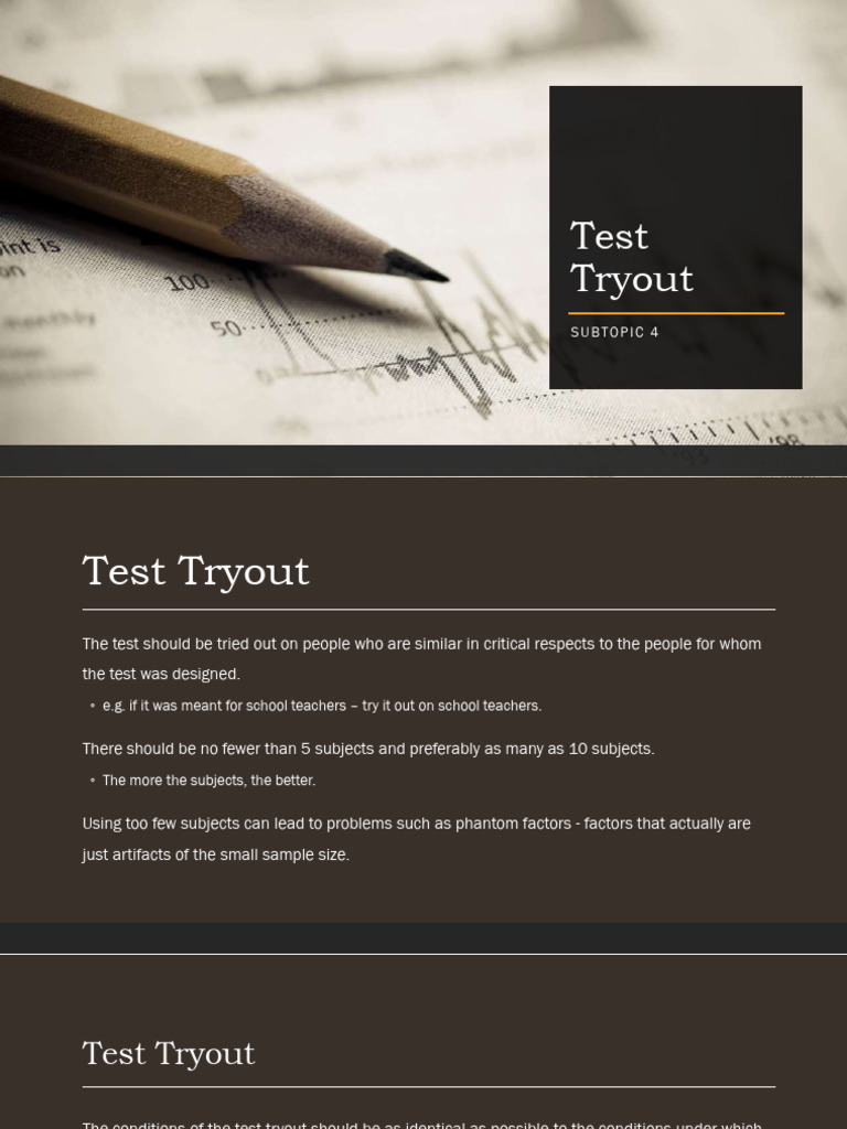 04 Test Tryout | PDF | Career & Growth
