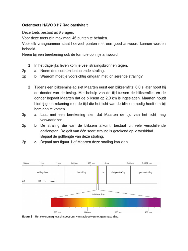 Oefentoets H7 Radioactiviteit | PDF