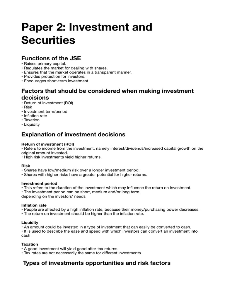 Paper 2 Investment and Securities 2 | PDF | Dividend | Preferred Stock