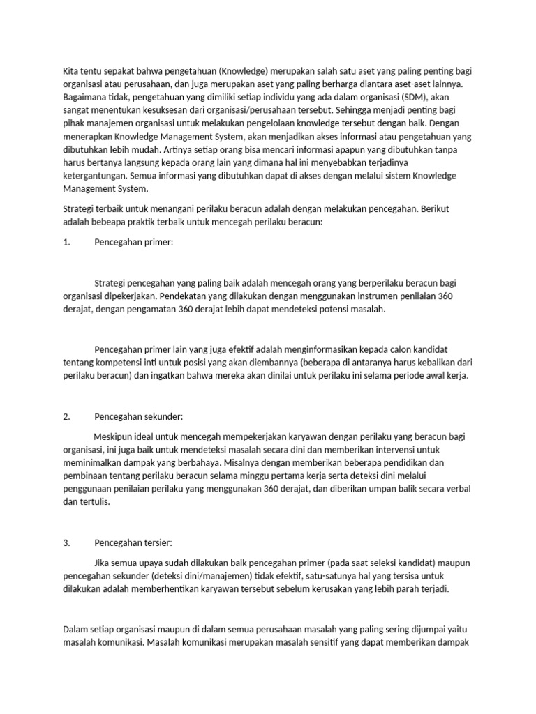 Problem Solving PT. ABC | PDF | Karier & Perkembangan