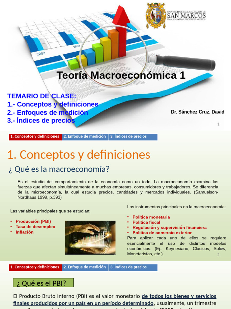 1 - Conceptos y Definiciones Macro1 | PDF | Producto Interno Bruto | Macroeconómica