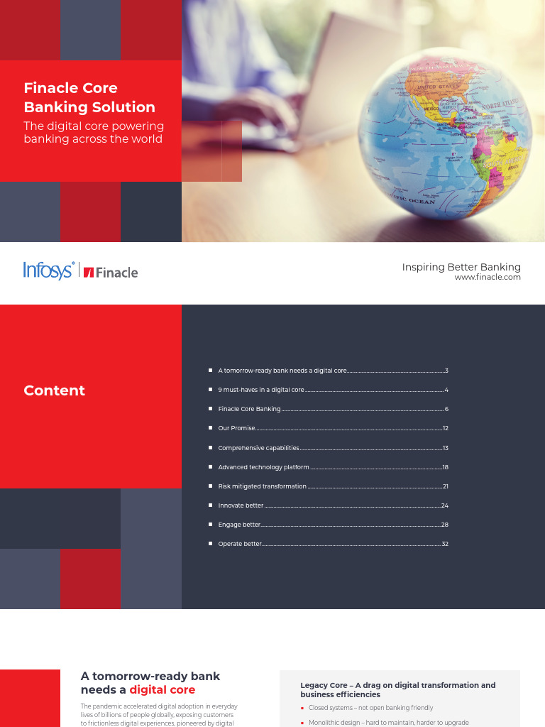 Finacle Core Banking Brochure 2022 | PDF | Banks | Analytics