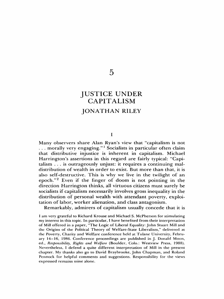 Justice Under Capitalism | PDF | Justice | Crime & Violence