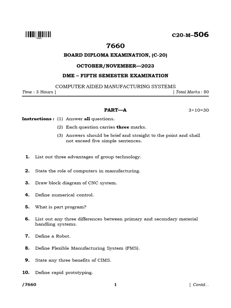 WWW - Manaresults.co - In: Board Diploma Examination, (C-20) October/November-2023 Dme - Fifth ...