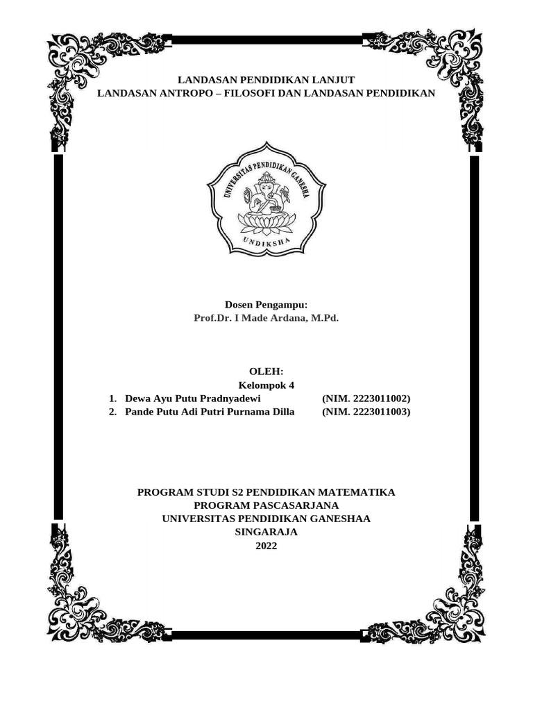 Prinsip Antropo-Filsafat Pendidikan | PDF | Karier & Perkembangan ...