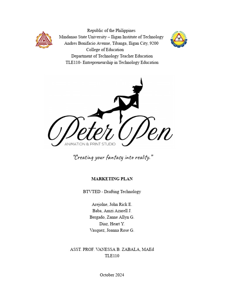 Peter Pen-marketing Plan | PDF | Pricing | Marketing