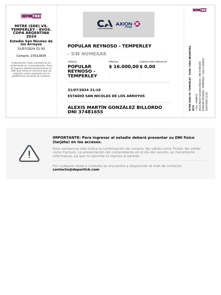 Ticket 27486333 | PDF