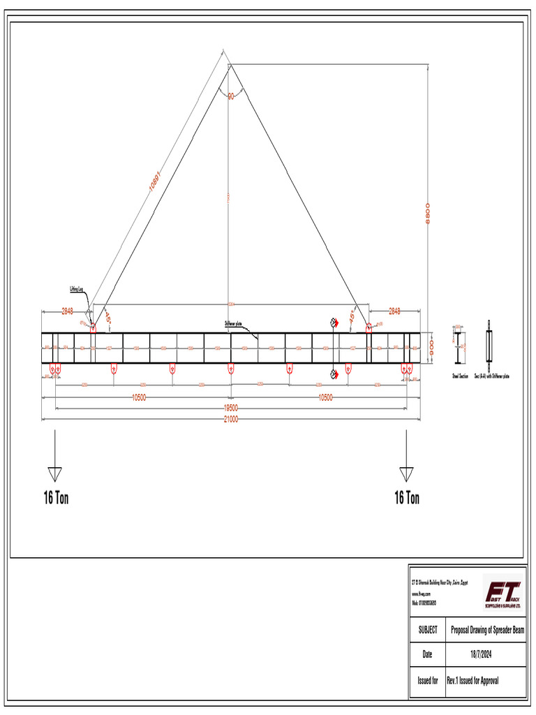 Spreader Beam Proposal Drawing Rev.3-1 | PDF