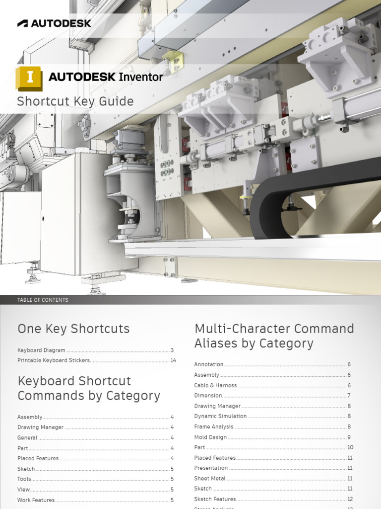 Autodesk Inventor Shortcuts 2023 | PDF | Computer Keyboard | Computing