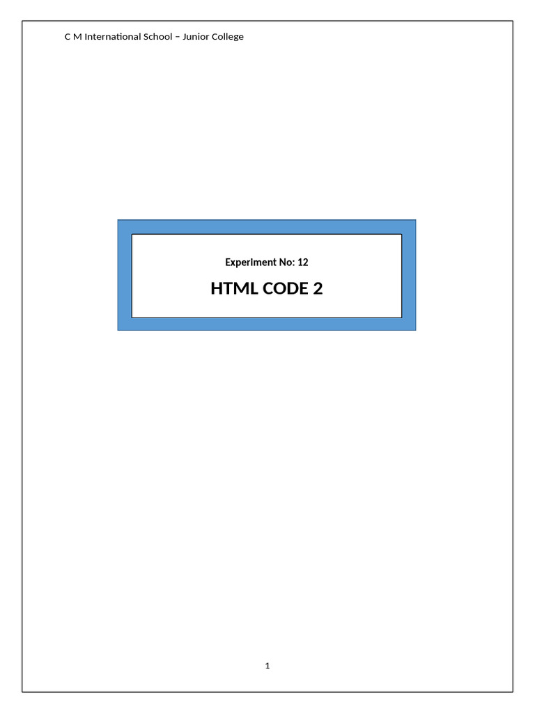 Experiment 12 | PDF | Computer Program | Programming