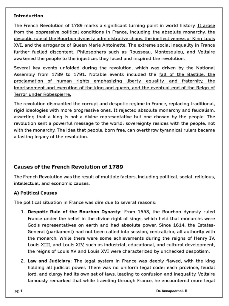 French Revolution (Note 1) | PDF | Reign Of Terror | French Revolution