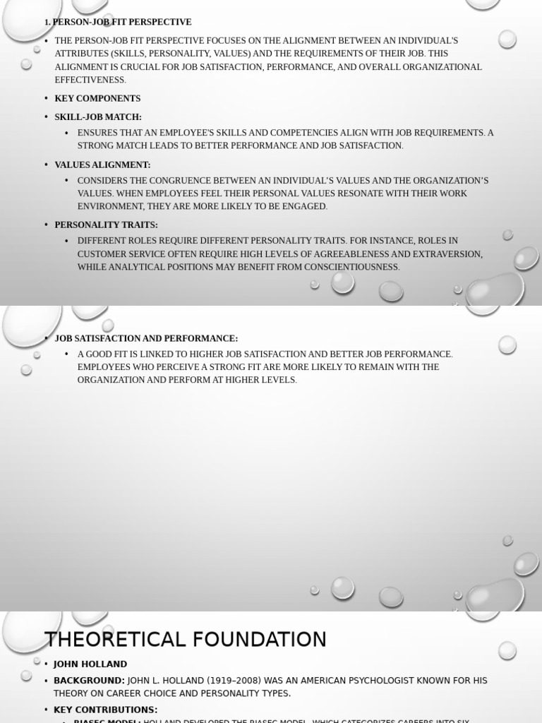 Interaction and Person-Job Fit Perspective | PDF | Leadership | Job ...