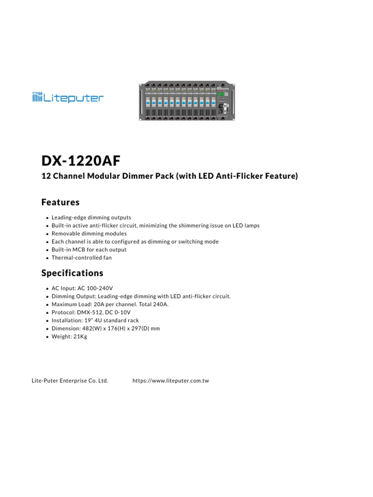 12-Channel LED Dimmer Pack with Anti-Flicker | PDF | Home & Garden