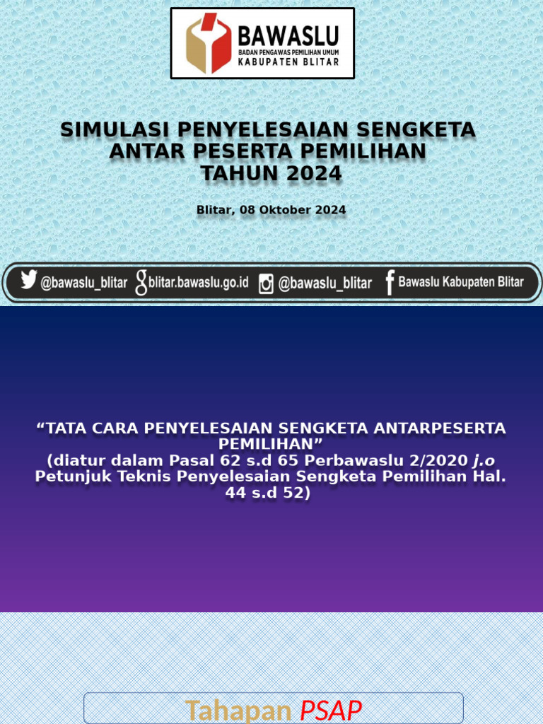 Simulasi Psap Pemilihan Pp-Ps | PDF