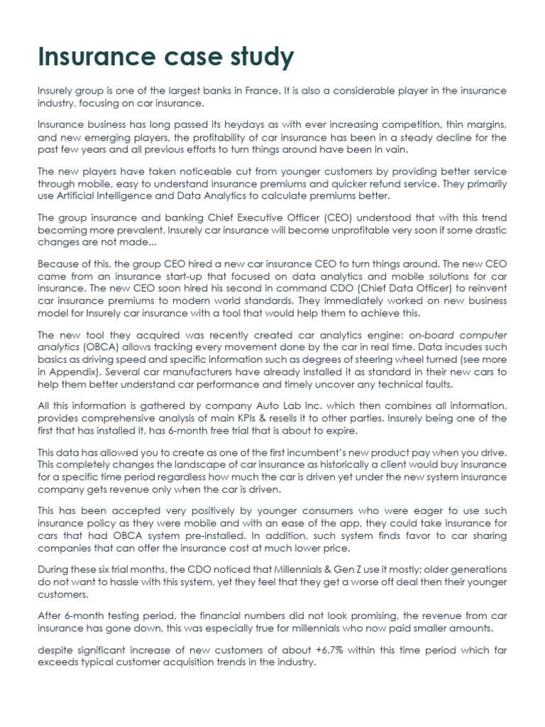 24 IML Insurance Case Study | PDF | Insurance | Car