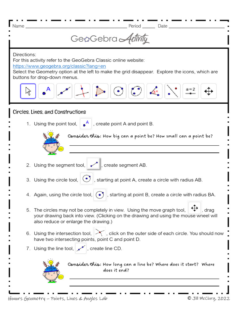 Introduction To GeoGebra | PDF | Circle | Euclid