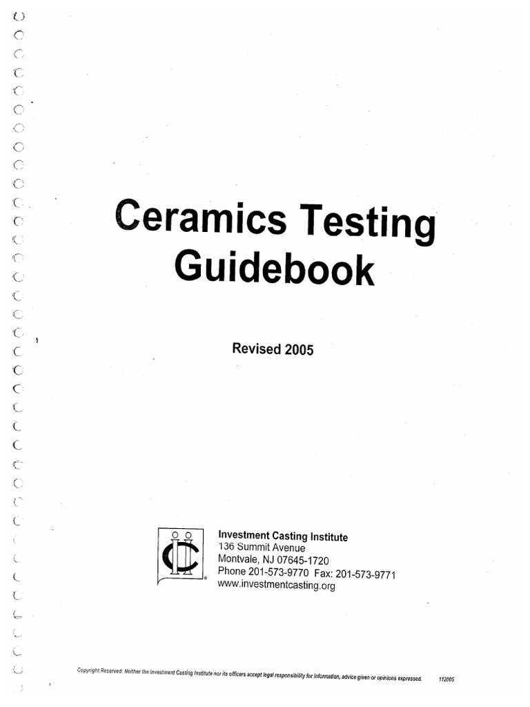 Ceramics Testing Guidebook | PDF