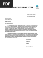 Modified Block Format Letter Guide | PDF