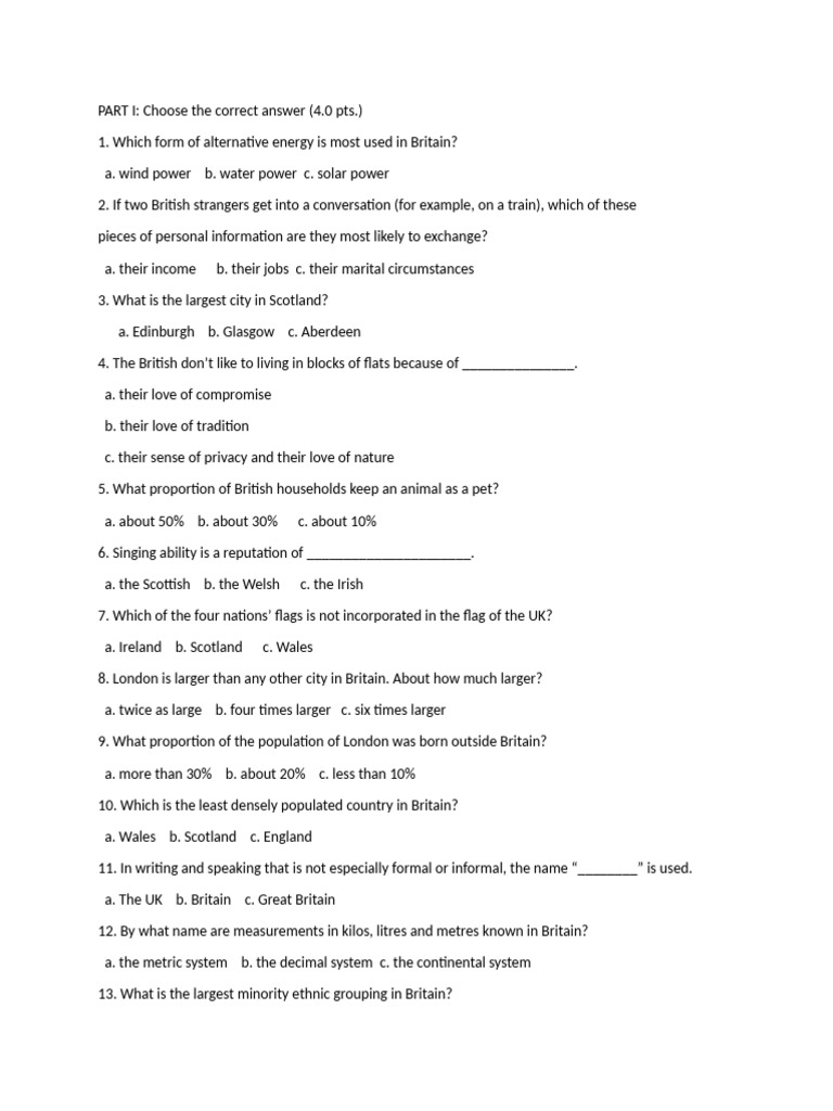 mid term 1 | PDF | United Kingdom | Scotland