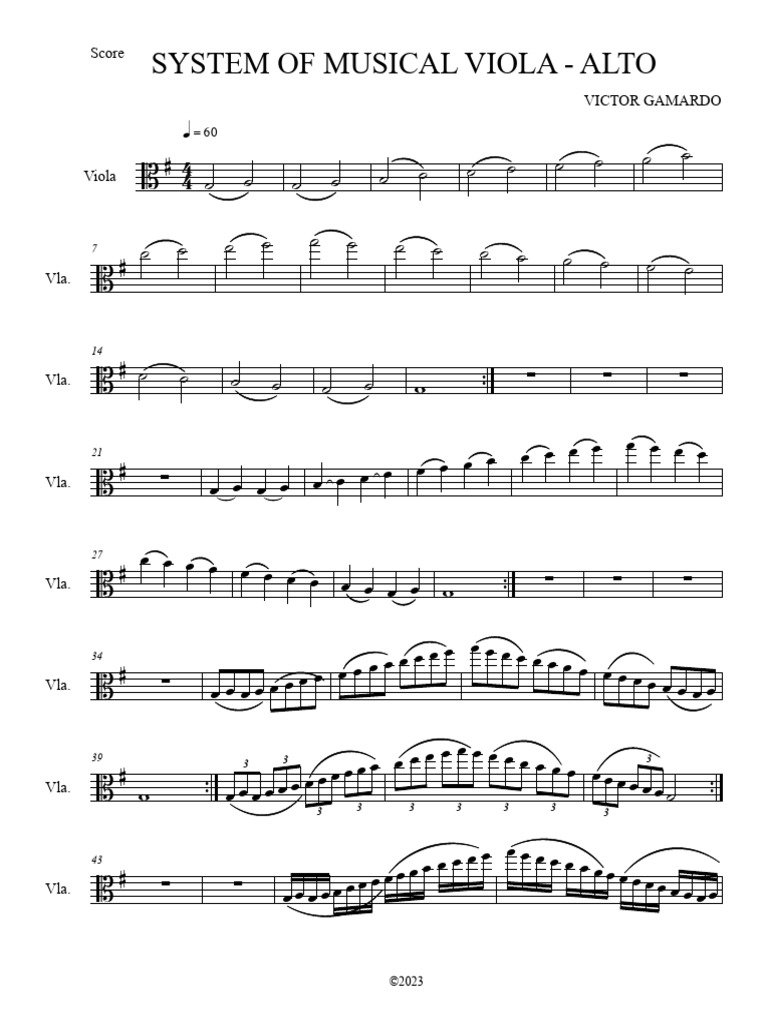 System Scales Viola - Alto G M. 2 Octaves | PDF | Musical Instruments
