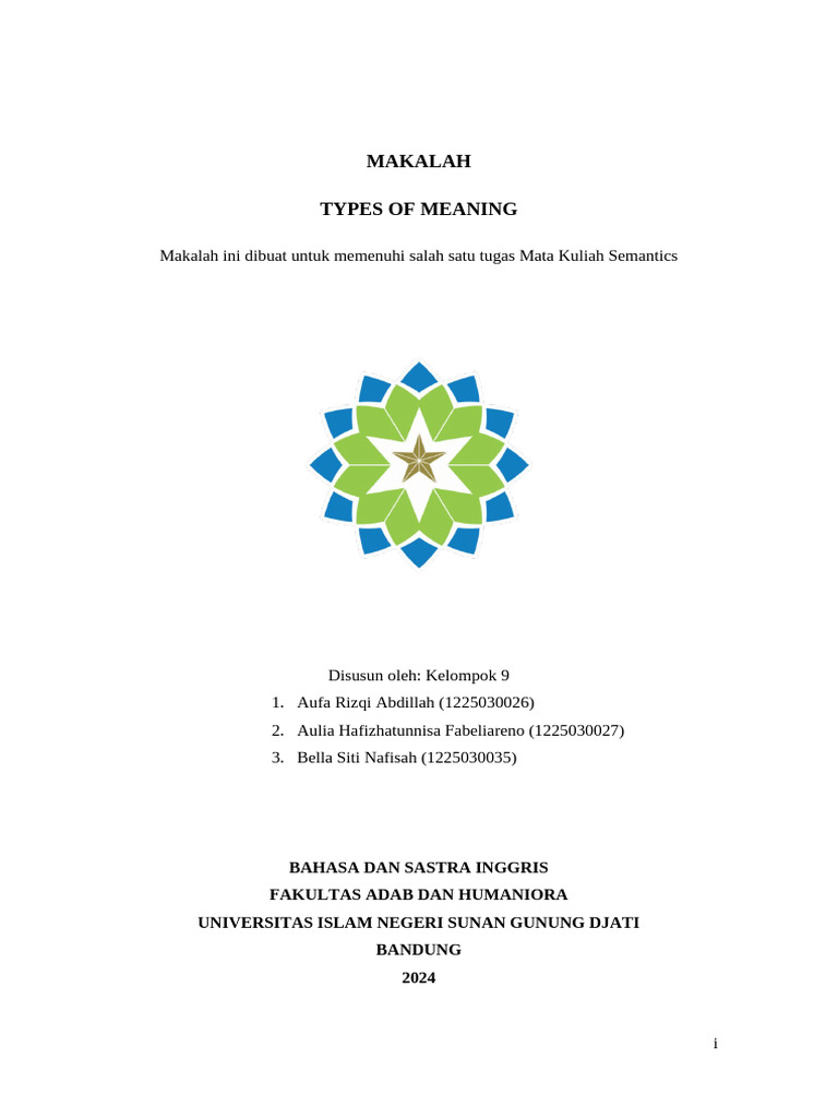 Jenis-Jenis Makna dalam Semantik | PDF