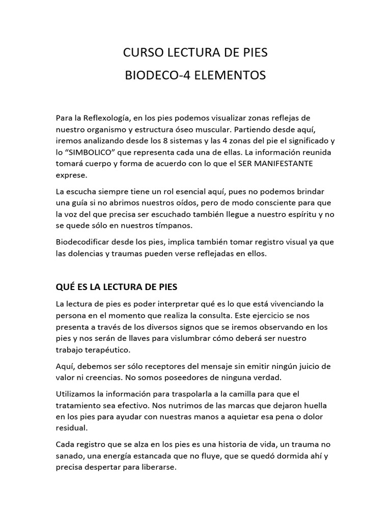 Interpretación de la Lectura de Pies | PDF | Salud y bienestar