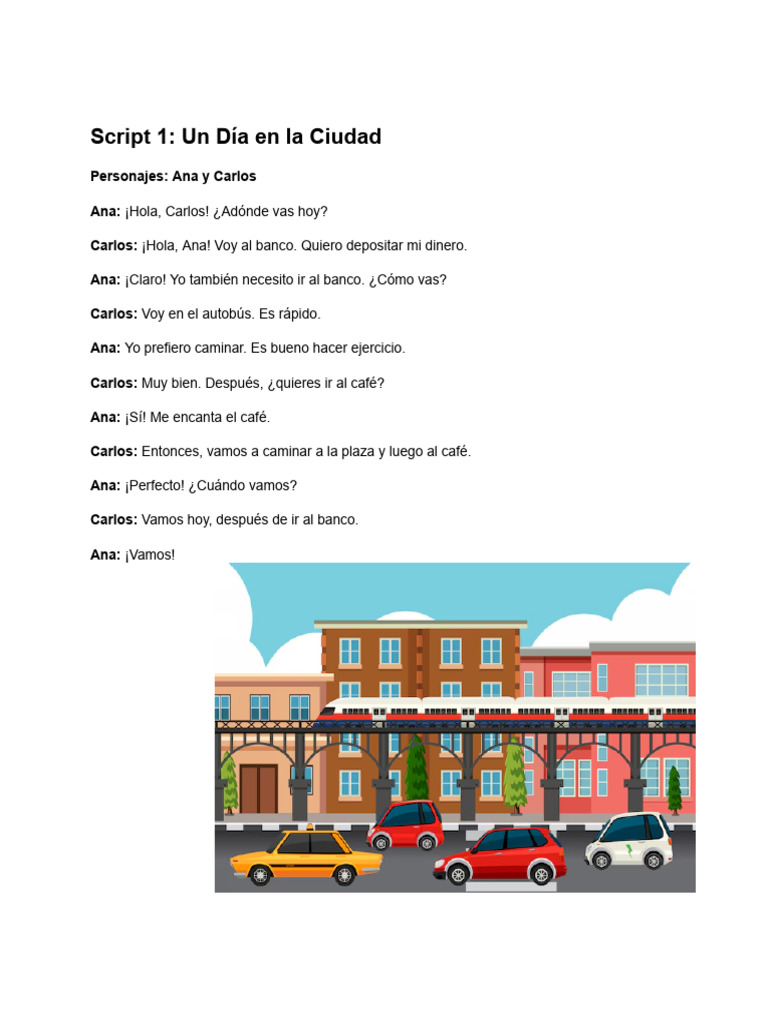 Scripts 3A - Un Día en La Ciudad | PDF | Viajes y turismo | Novela ...