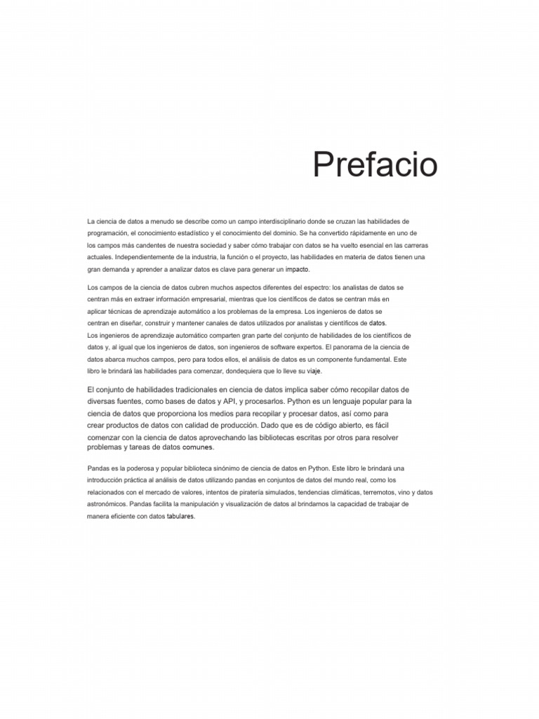 Introducción a la Ciencia de Datos con Python | PDF | Ciencia de datos ...