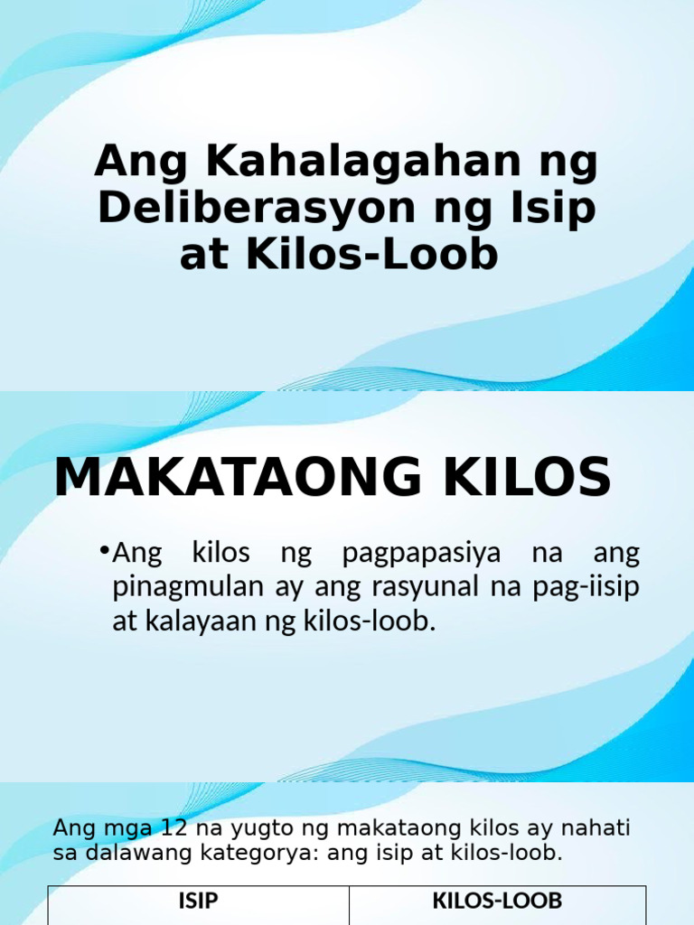 Ang Kahalagahan NG Deliberasyon NG Isip at Kilos-Loob | PDF