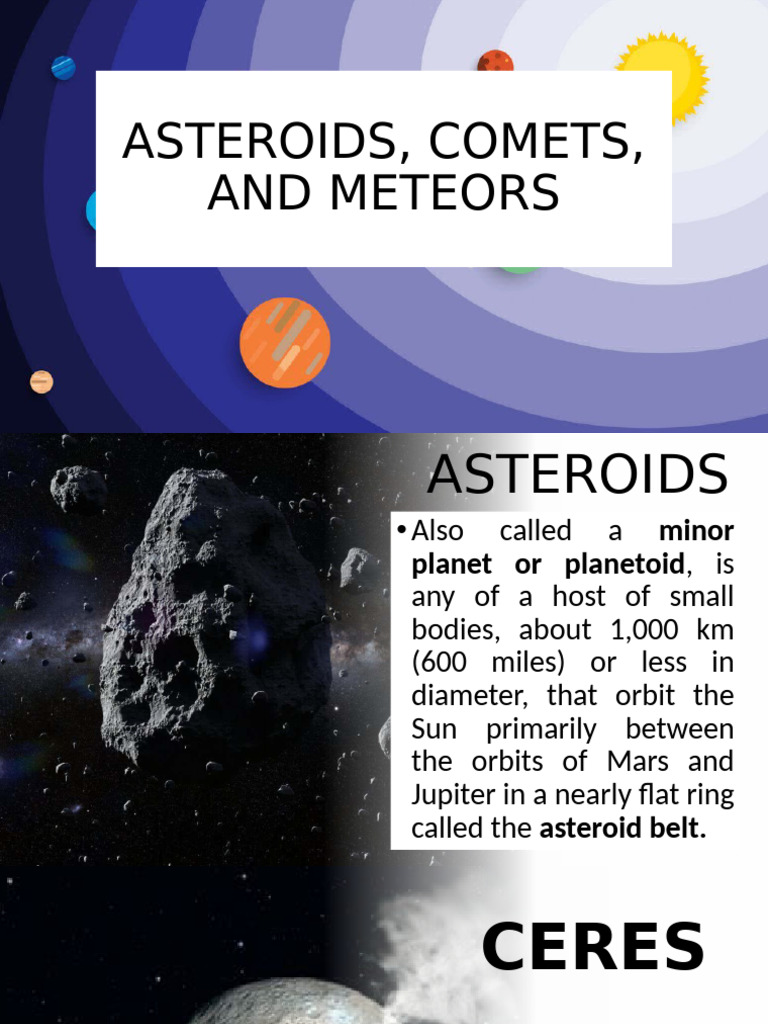 Asteroids, Comets, and Meteors | PDF | Meteoroid | Comet
