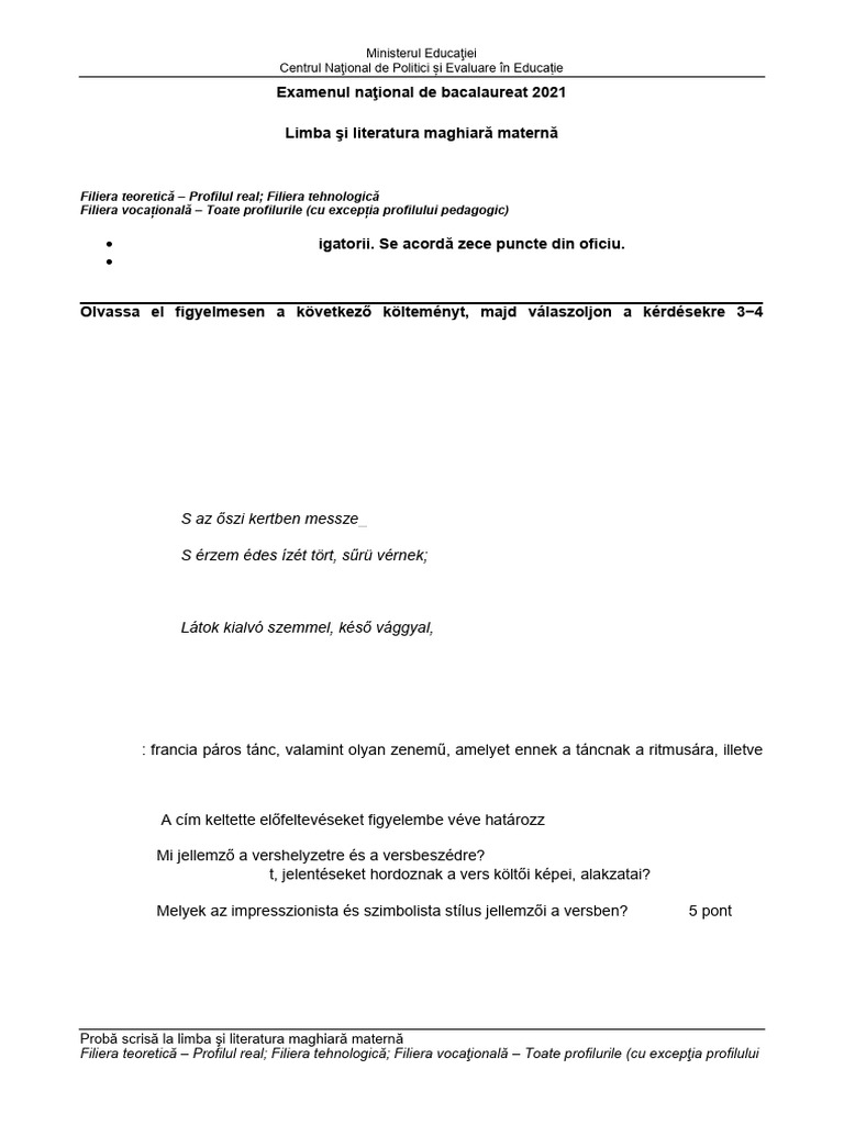 E B Maghiara Materna Real Tehn 2021 Test 10 Pdf