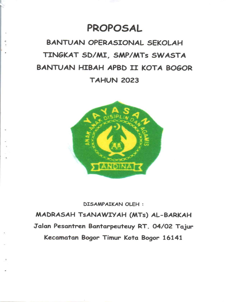 Isi Proposal Al Barkah | PDF