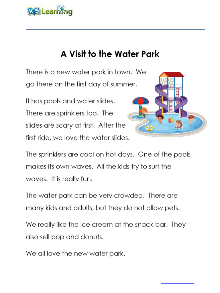 A Visit To The Water Park | PDF
