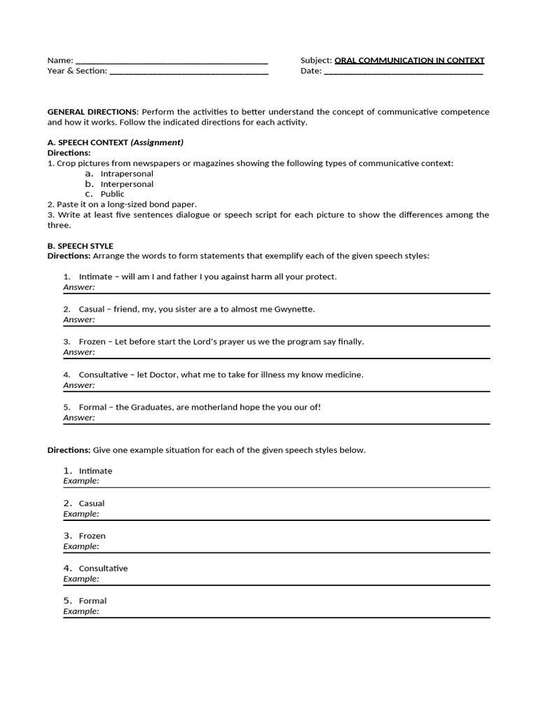 Long Quiz in Oral Communication | PDF | Communication | Human Communication