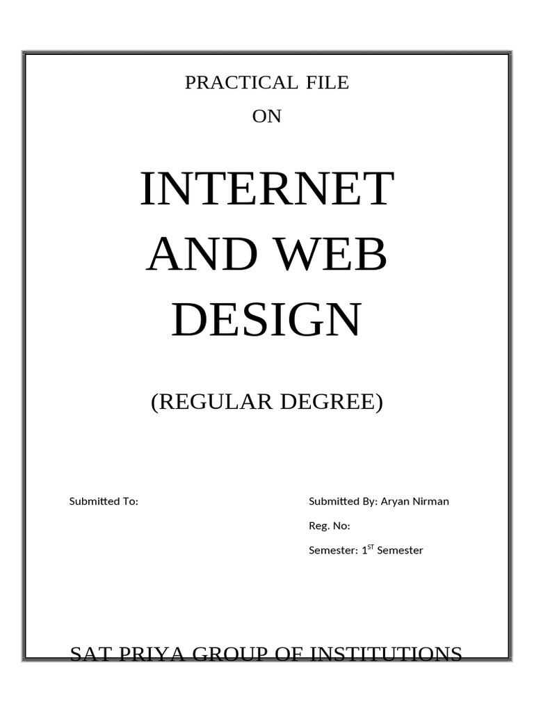 Web Design Practical Guide | PDF | Html | Html Element