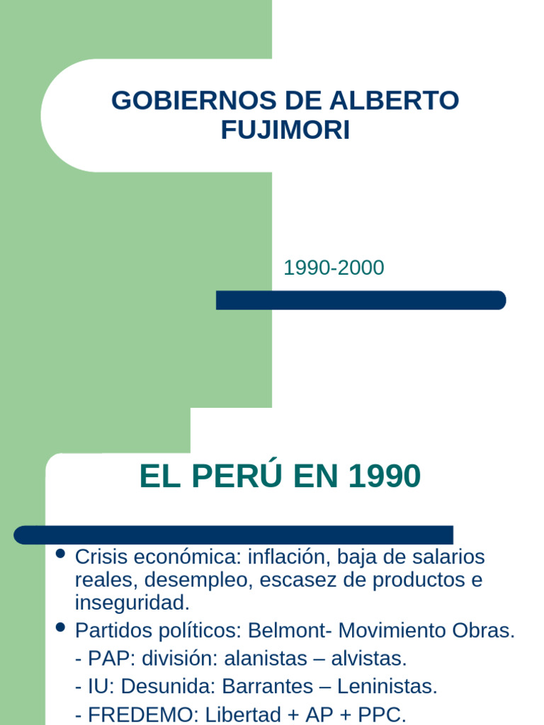 Gobiernos de Alberto Fujimori | PDF | Ciencias sociales