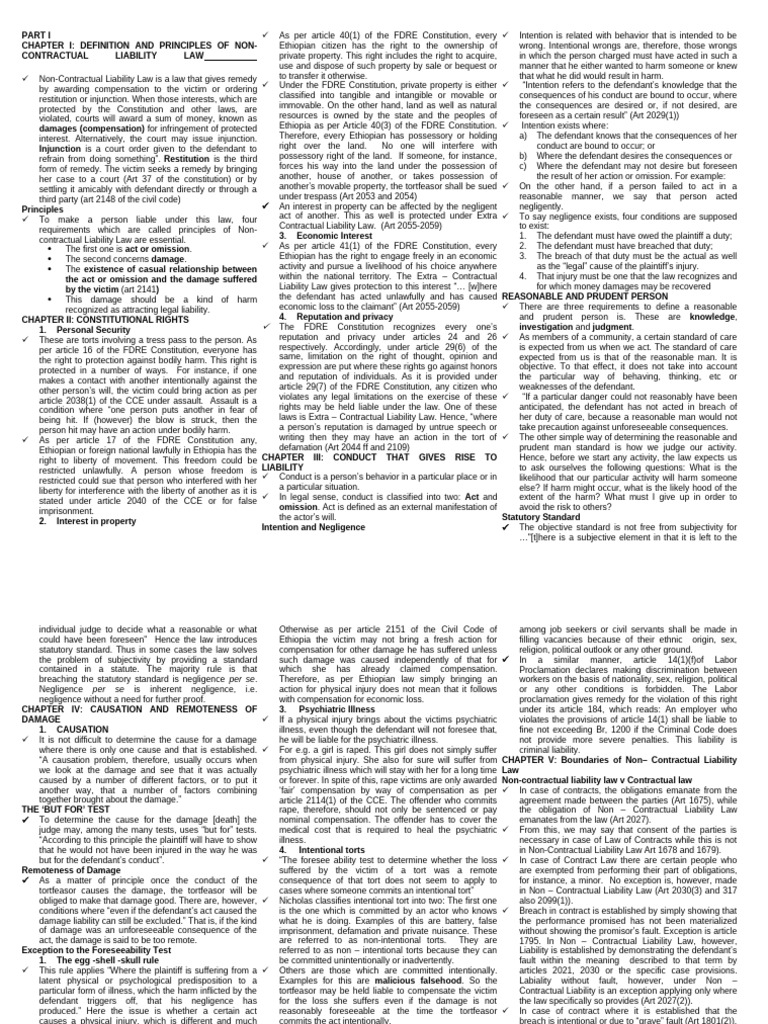 Non Contractual Liability | PDF | Tort | Defamation