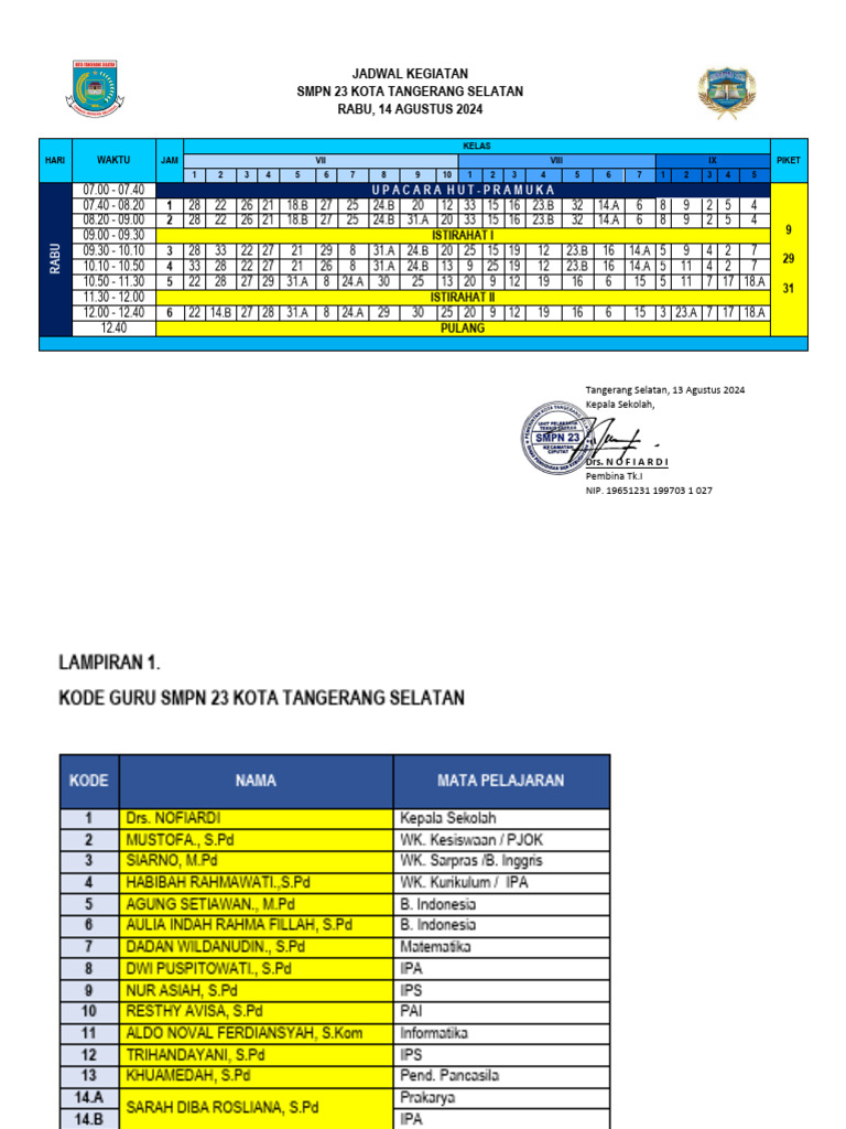 RABU, 14 AGUSTUS 2024 | PDF