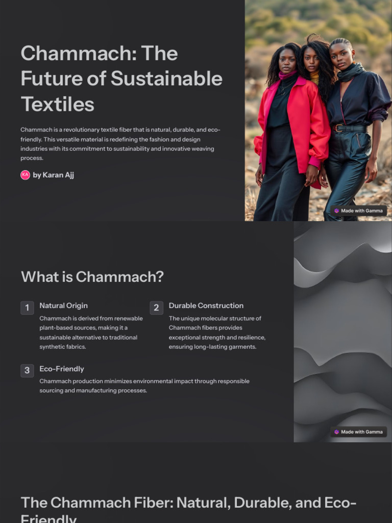 Chammach The Future of Sustainable Textiles | PDF | Textiles ...