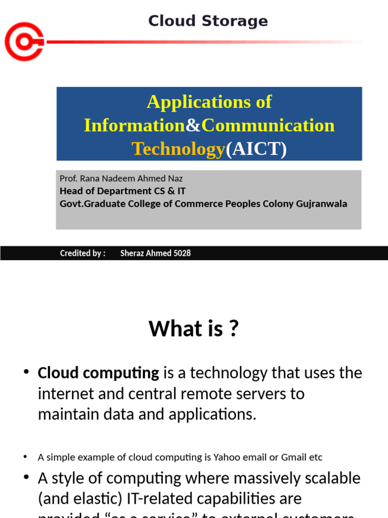 Lec 3 (Part 2) Cloud Storage | PDF | Cloud Computing | Computing